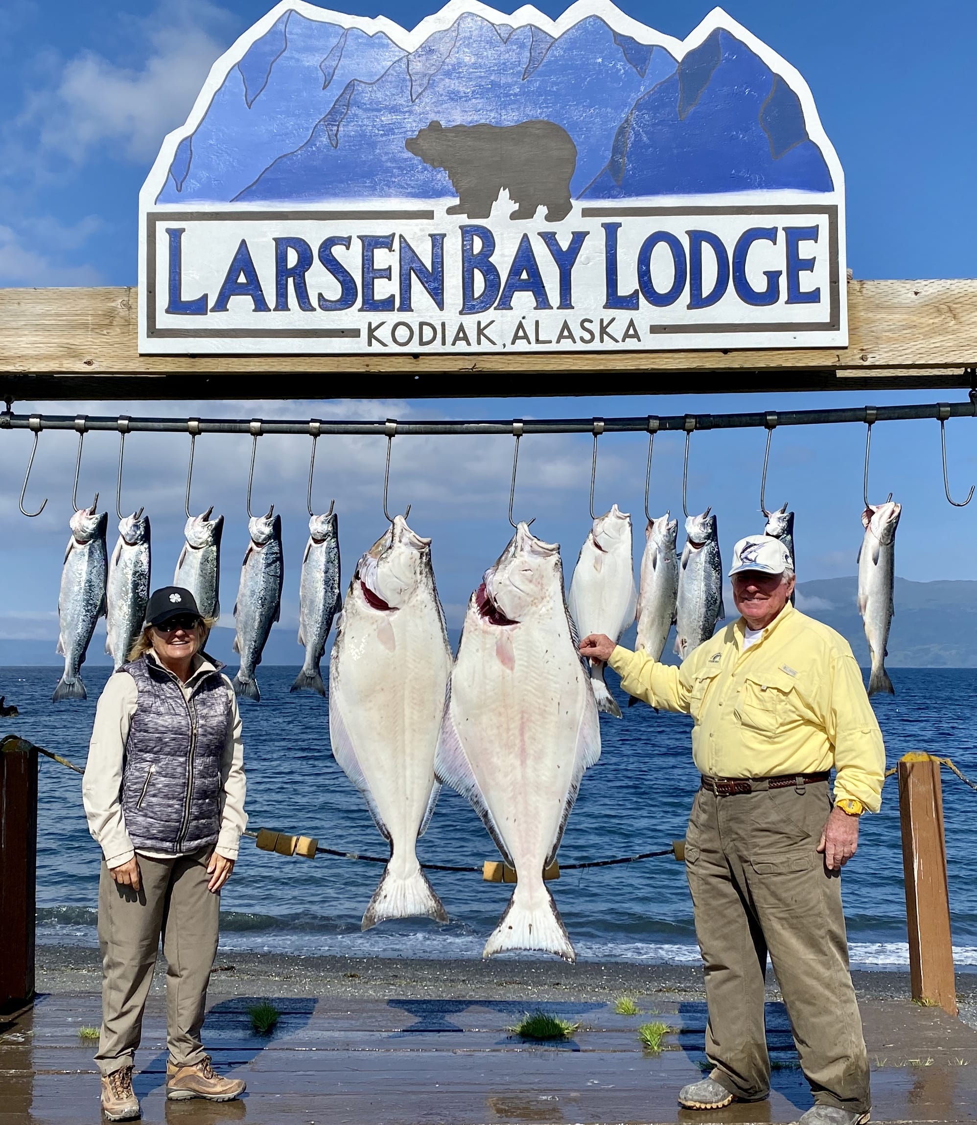 Saltwater Success! - Larsen Bay Lodge saltwater fishing halibut crab